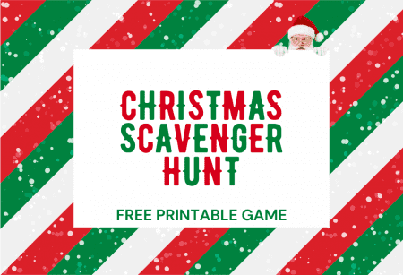 Christmas Scavenger Hunt - Free Printable Festive Treasure Hunt