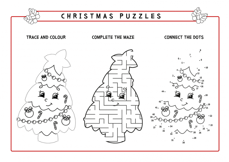 Christmas Puzzle Games - Free Printable Festive Game Templates